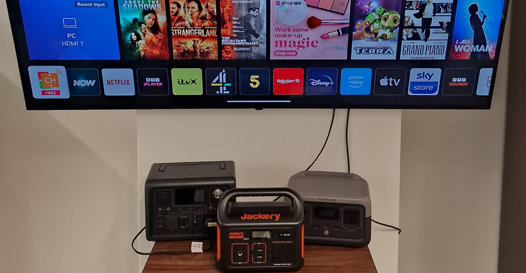 Running a TV with a portable power station